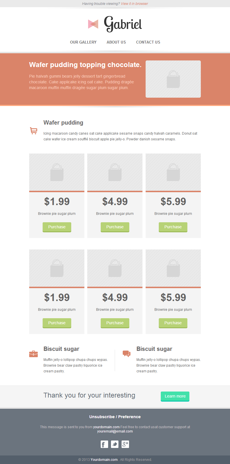 Gabriel - Responsive E-mail Template by nutzumi | ThemeForest